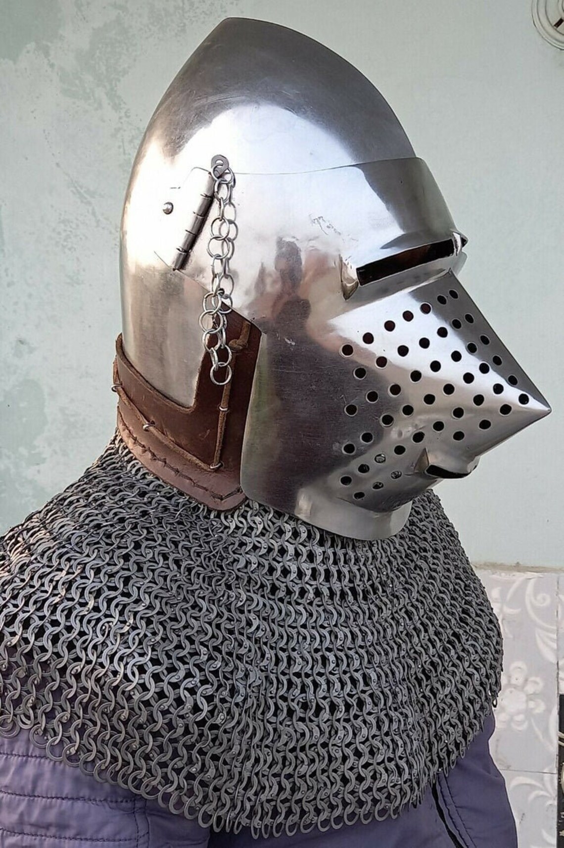 Medieval Bascinet Hounskull Pig Face Helmet Battle Helmet | Etsy