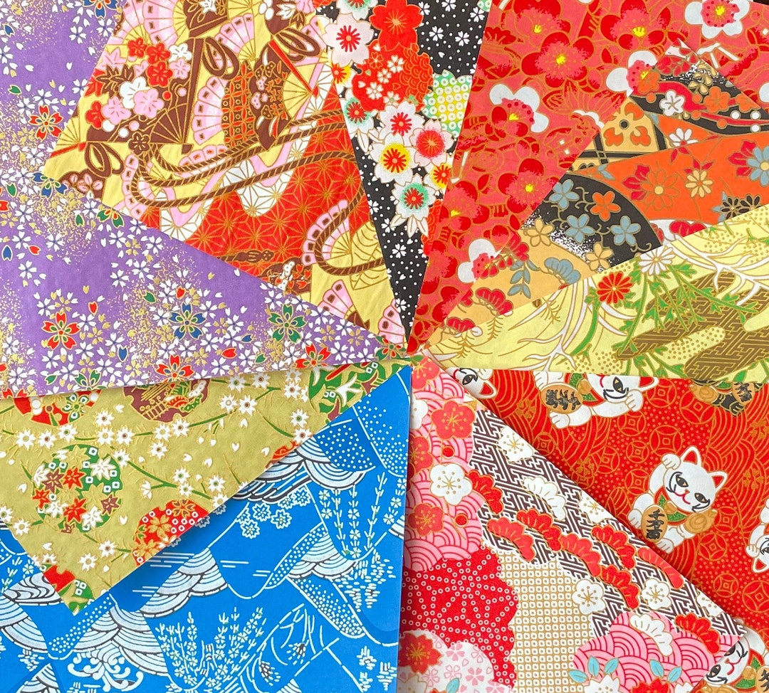 Japanese Print Origami Paper Floral Japanese Prints Japanese Stationery ...
