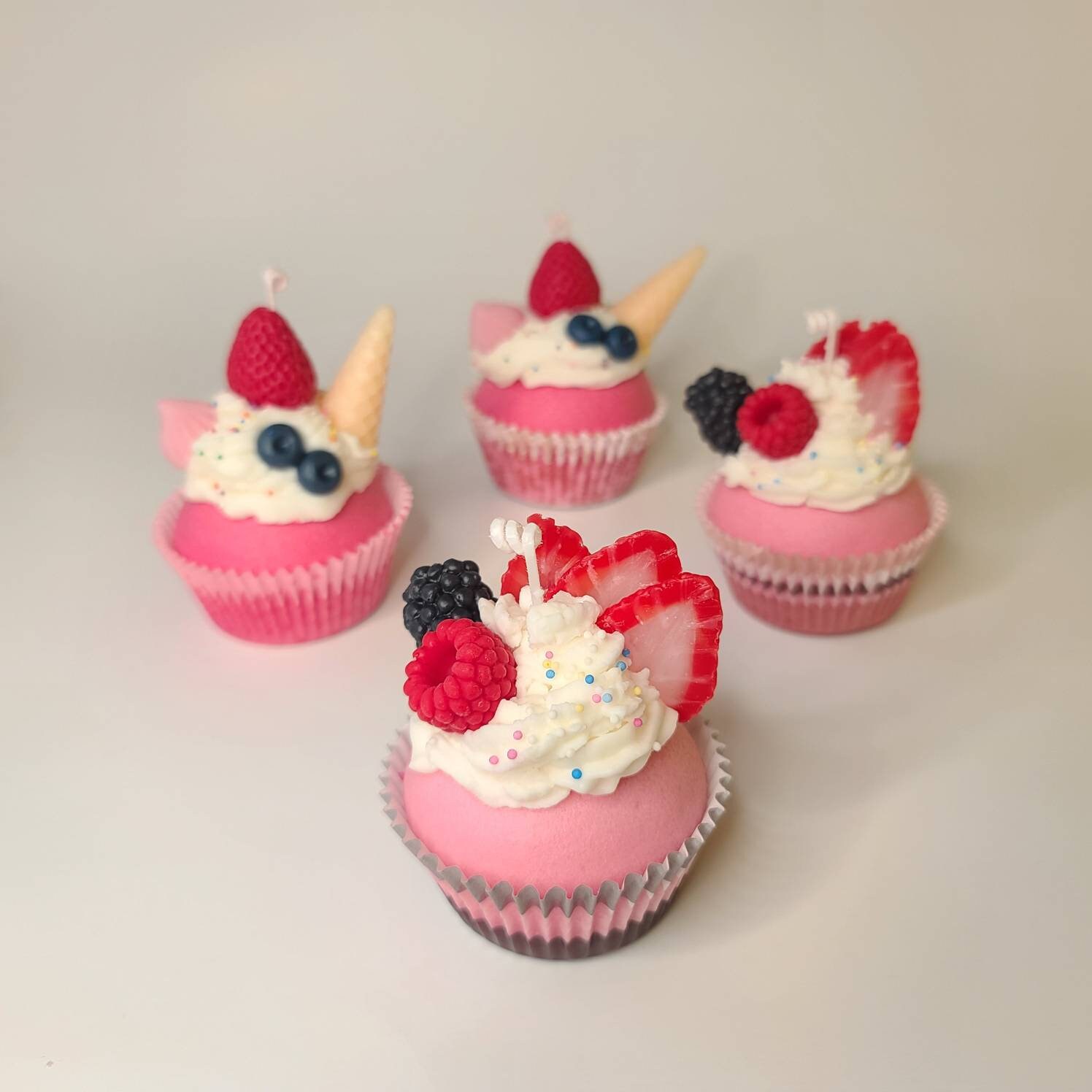 Cupcake Candles Set of 4 - Etsy