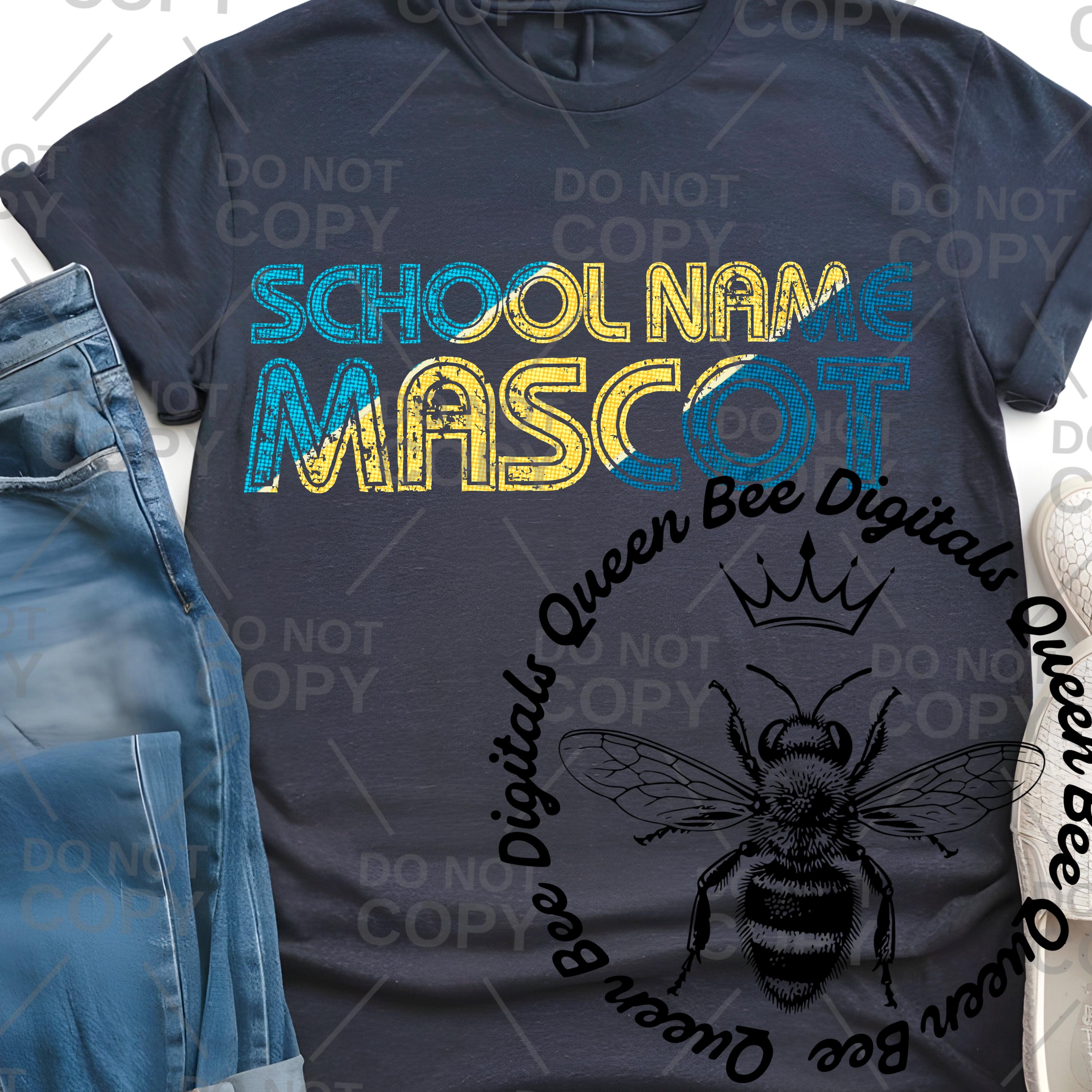 Custom Retro School Spirit PNG: Distressed Design (digital Download ...
