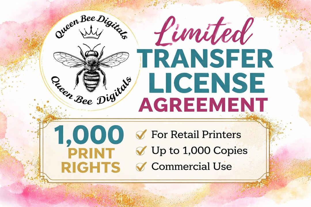 Limited Transfer License Agreement | 1,000 Print Rights | Retail ...