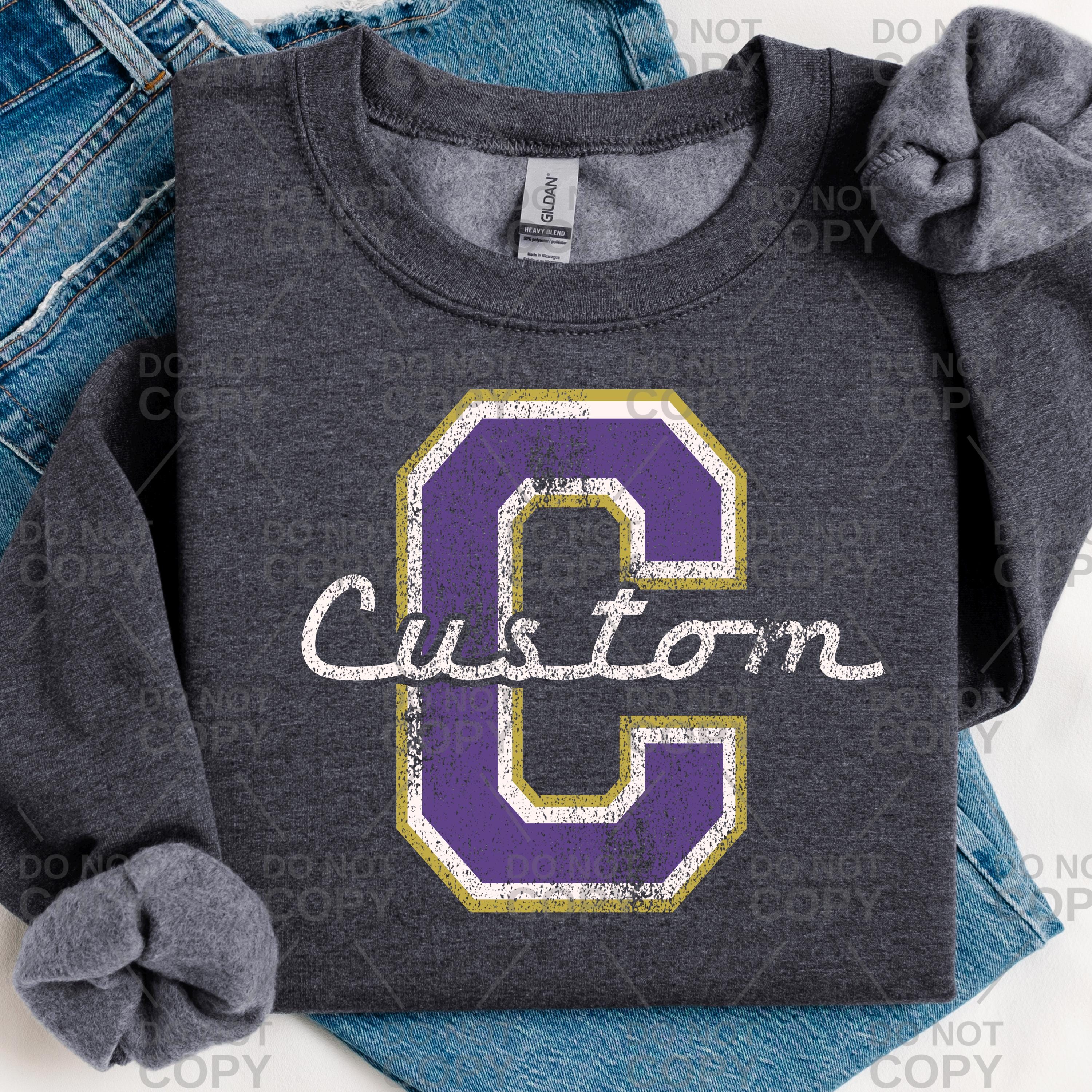 Custom Retro School Spirit PNG: Distressed Team Design (digital ...