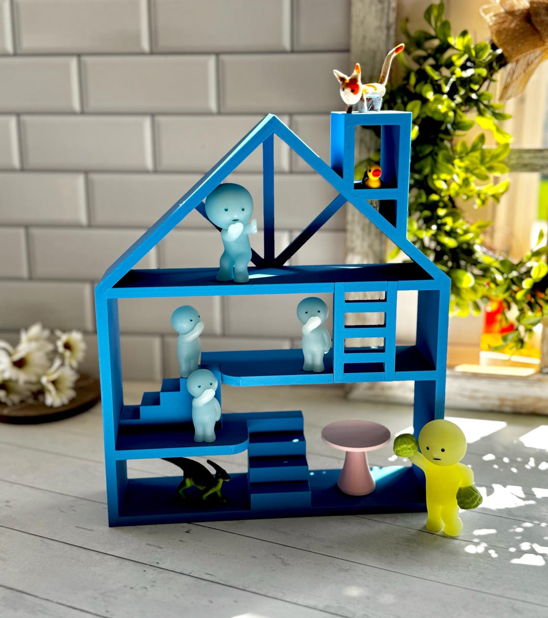 Smiski House Display Shelf 3D Printed - Small Toy Display Shelf - Mini ...