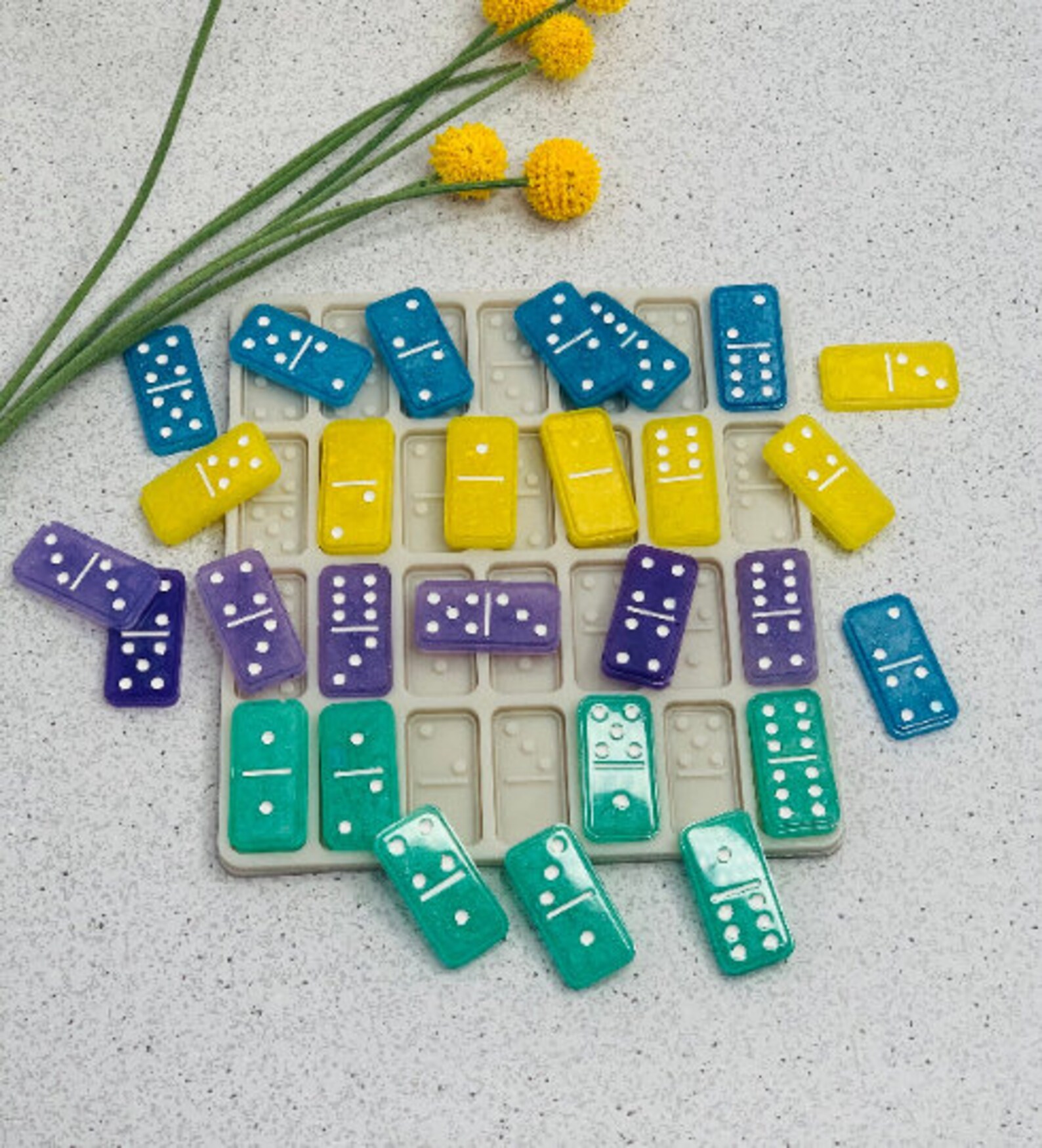 Standard Size Domino Game Pieces Silicone Mold Domino Set - Etsy