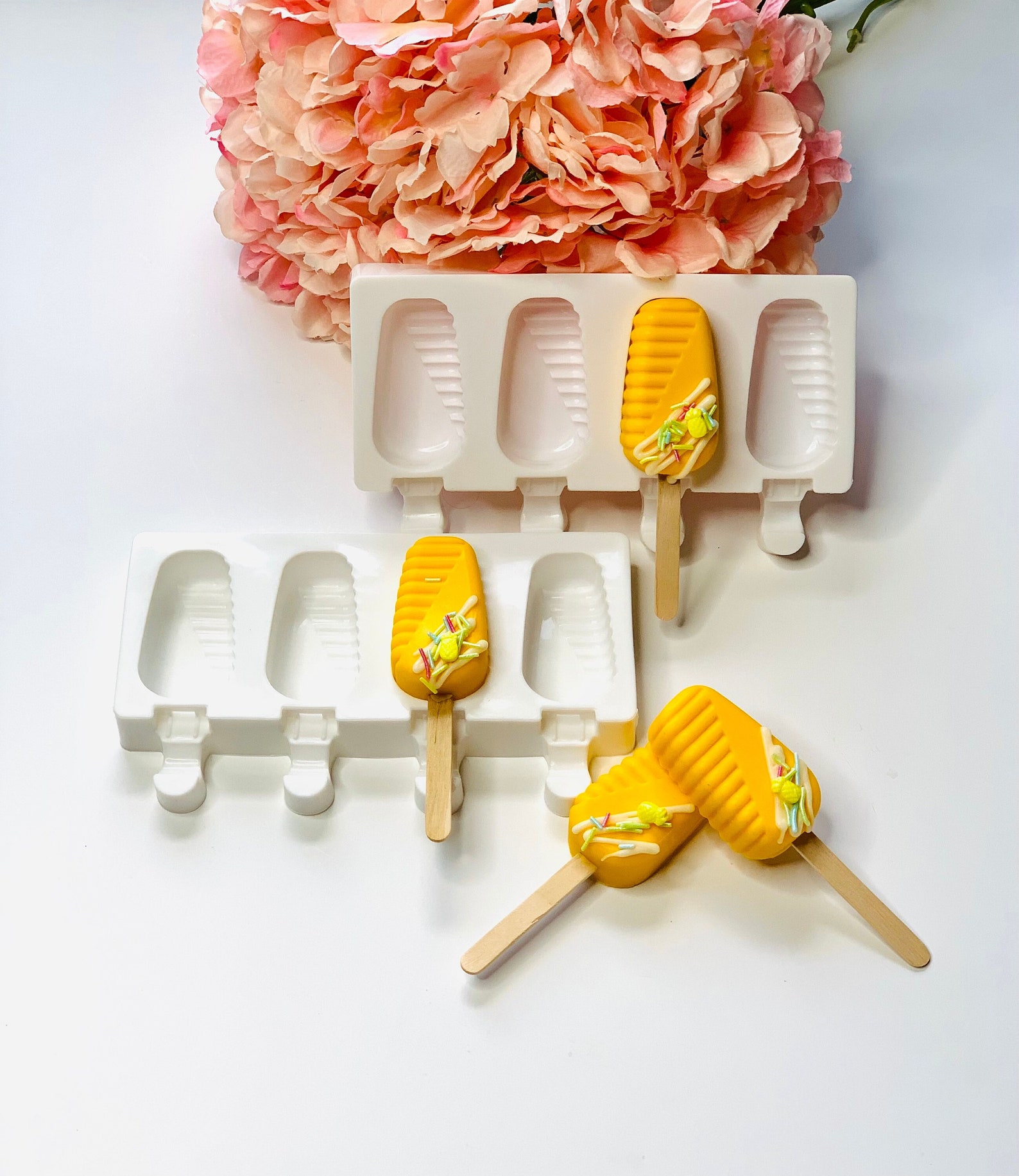 Sets of 2 Mini Popsicle Molds/chocolate Candy Bar - Etsy