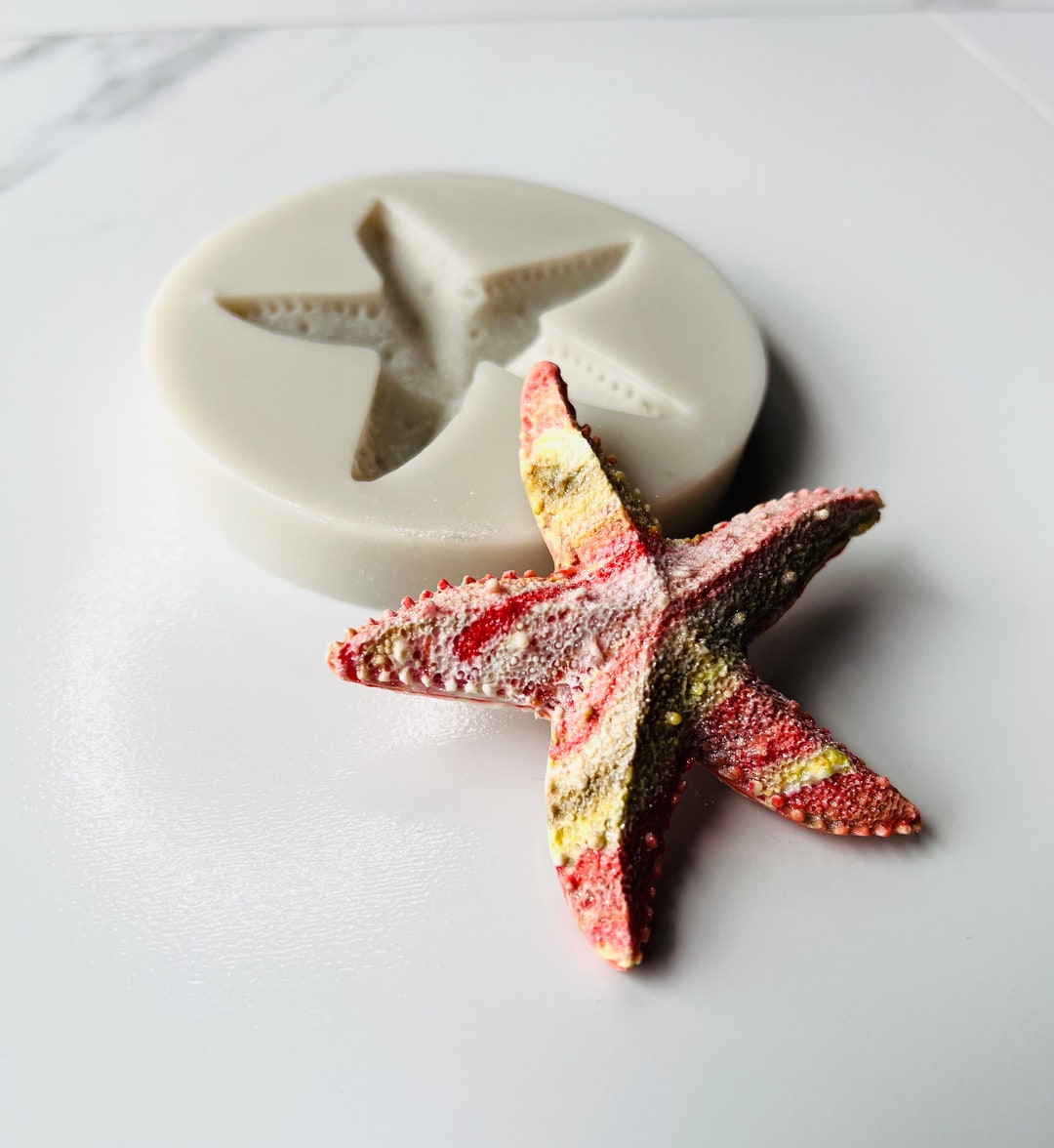 Real Size Starfish Silicone Mold for Cake Decoration - Starfish Resin ...