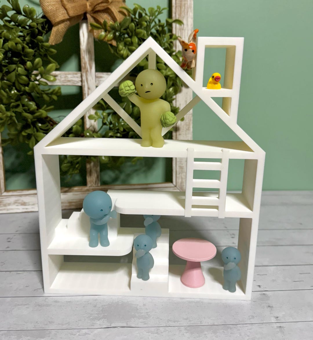 Smiski Shelf 3D Printed - Smiski Display Case - Mini Figures Dest Shelf ...