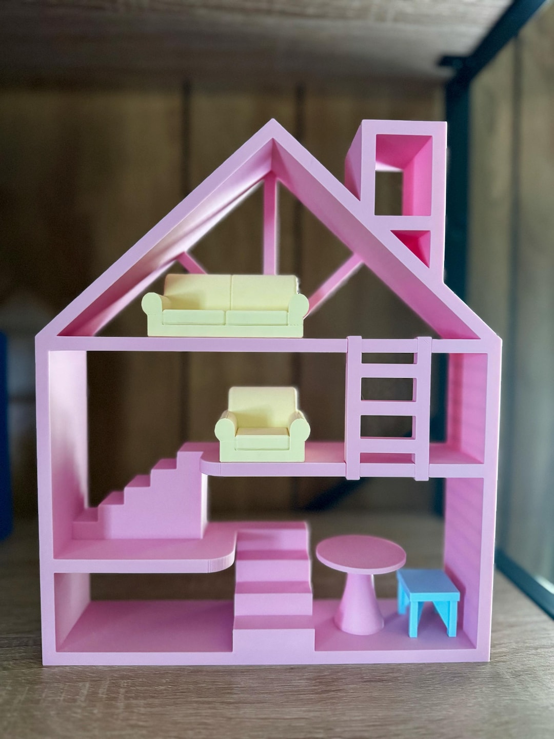Mini House Display Shelf With Furnitures - Smiski Figures Dest Shelf ...