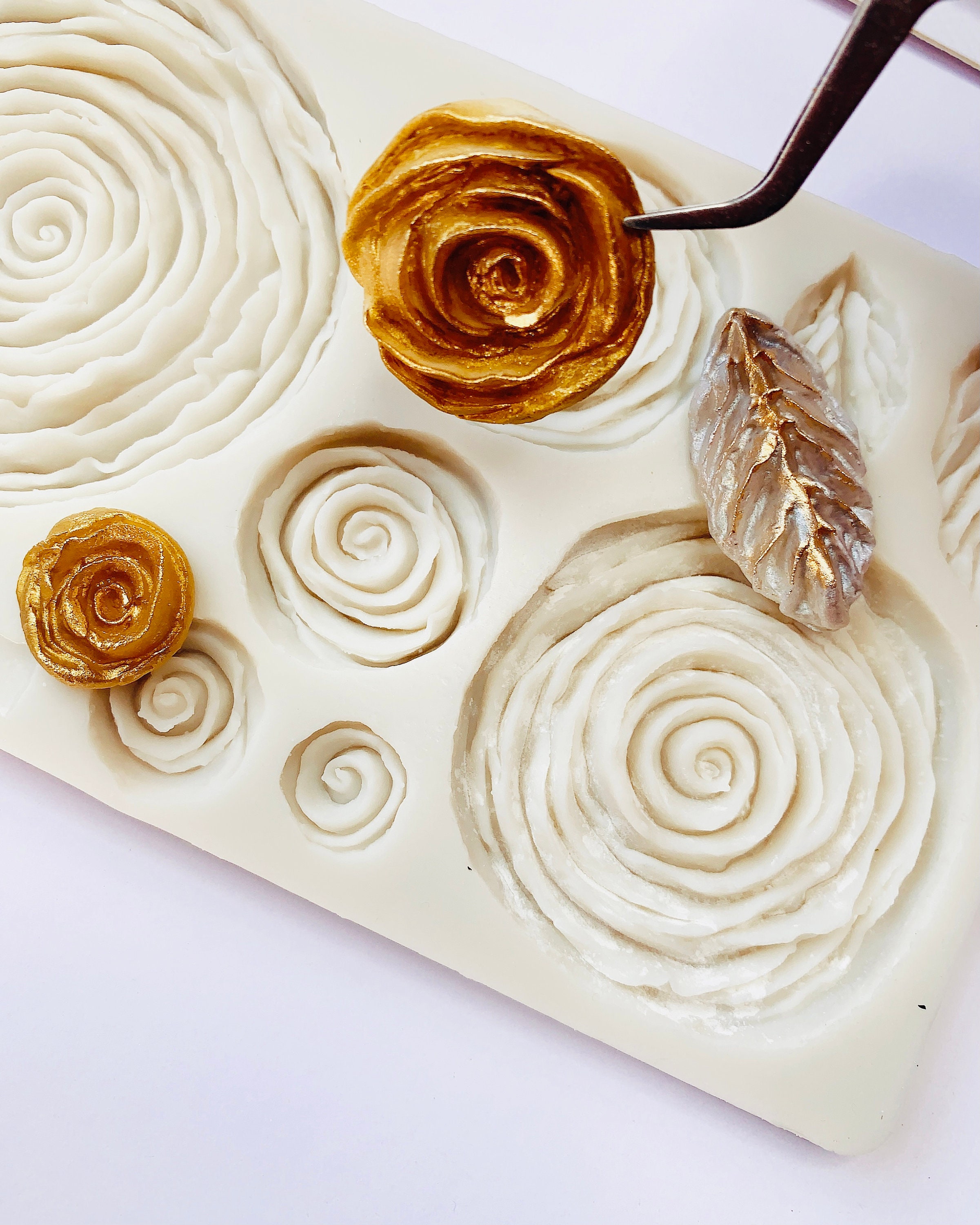 Big Size Multi Roses Mold - Rose Leaf Silicone Mold - Etsy