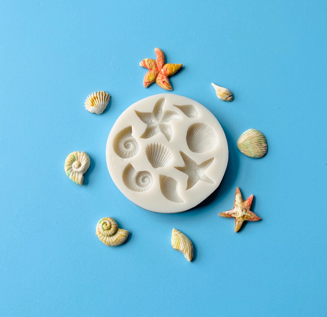 Multi Sea Shells Silicone Mold for Ocean Sea Themed Cake Decoration ...