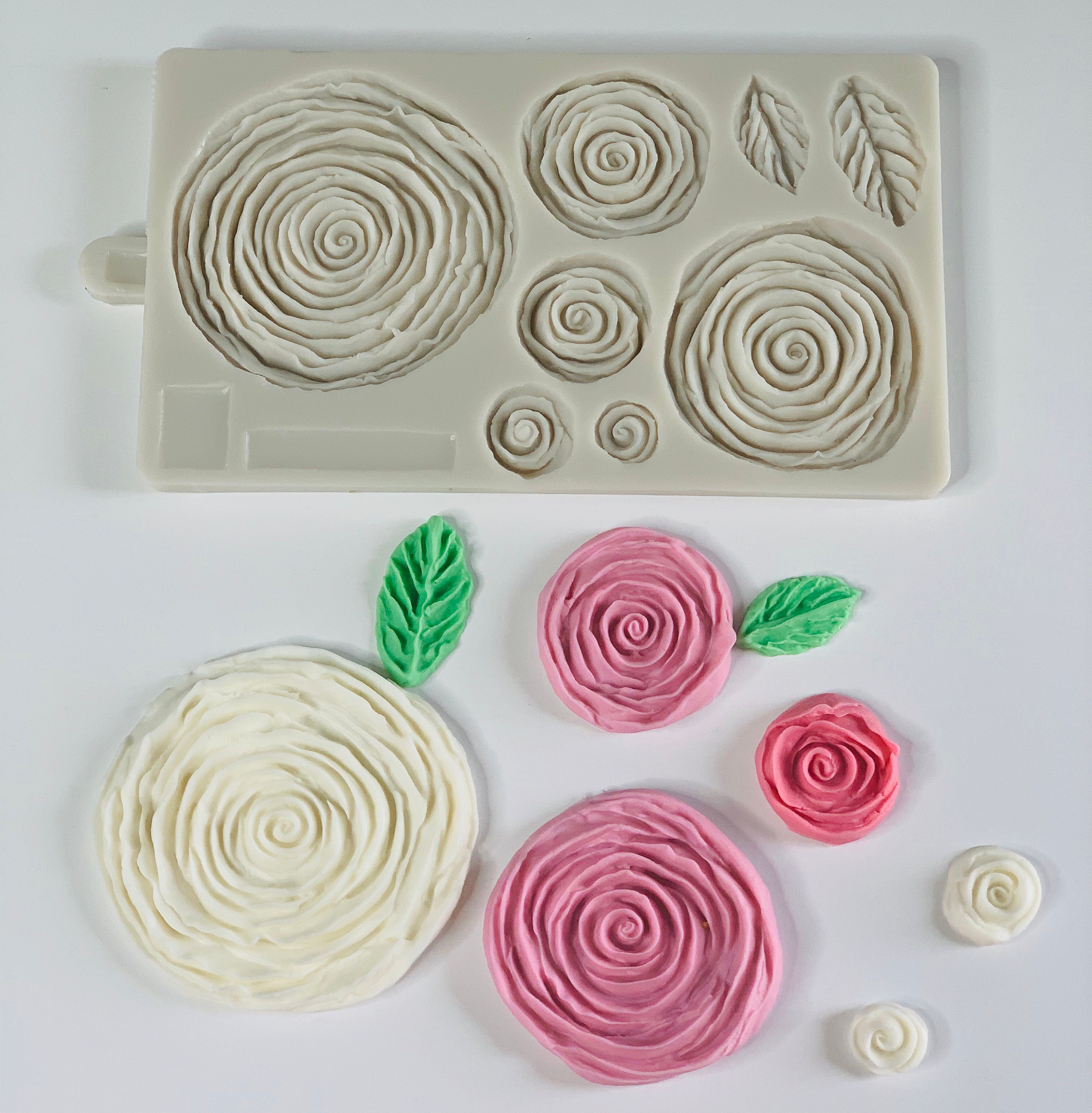 Big Size Multi Roses Mold - Rose Leaf Silicone Mold - Etsy