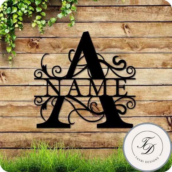 Metal Monogram House Signs - Etsy