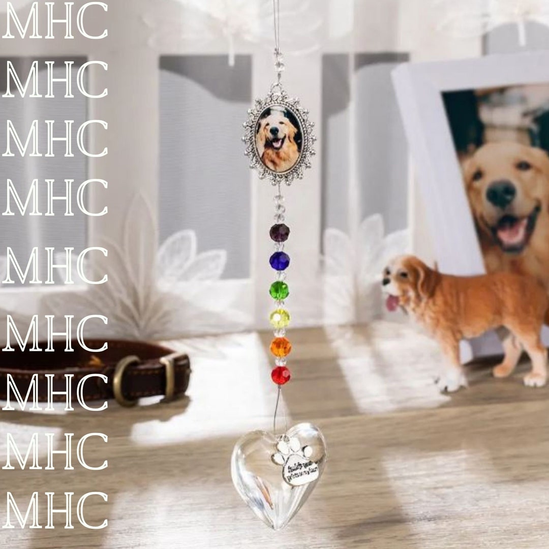 Rainbow Bridge Crystal Suncatchers-personalized With Photo Pet Memorial ...