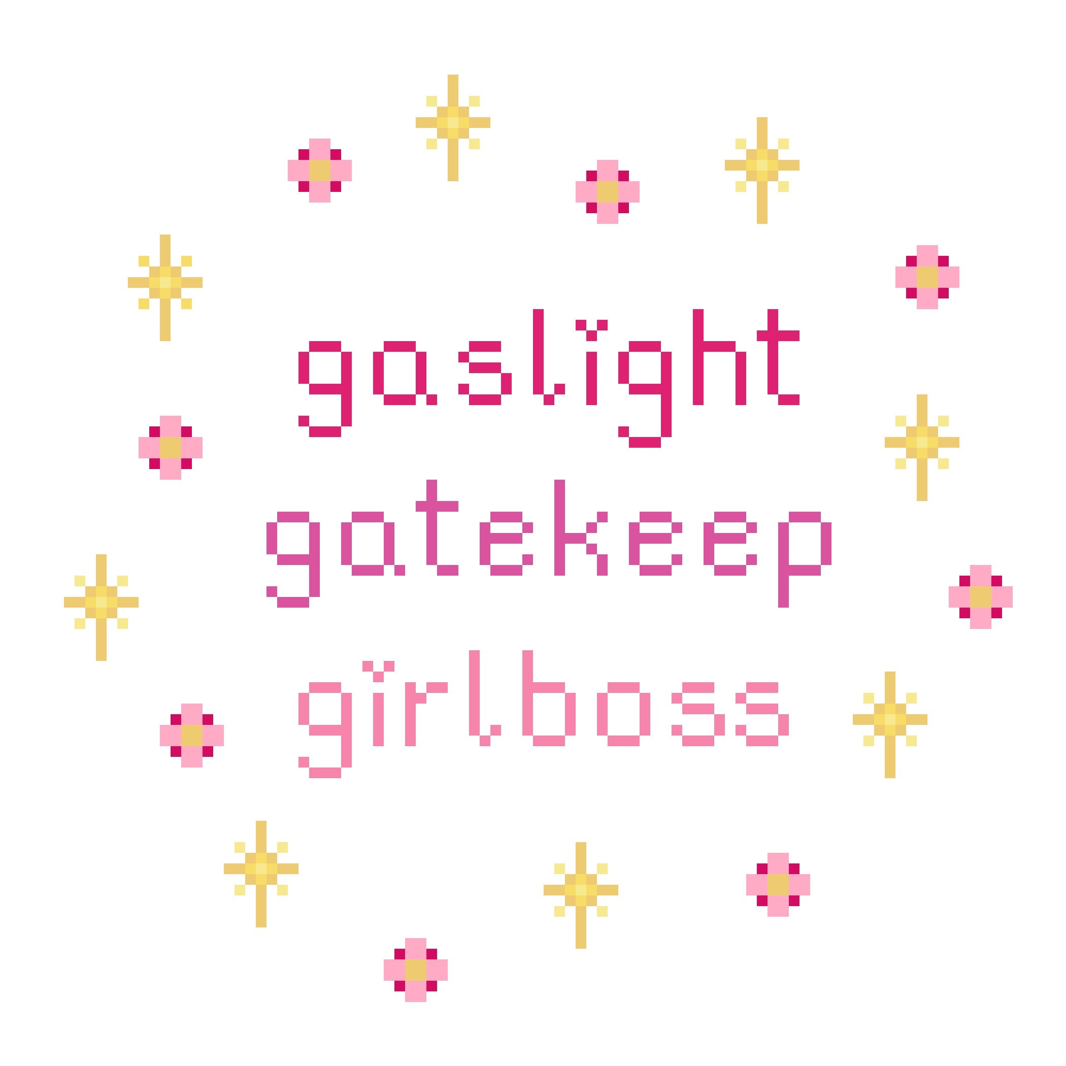 Gaslight Gatekeep Girlboss Meme Cross Stitch PDF Pattern - Etsy