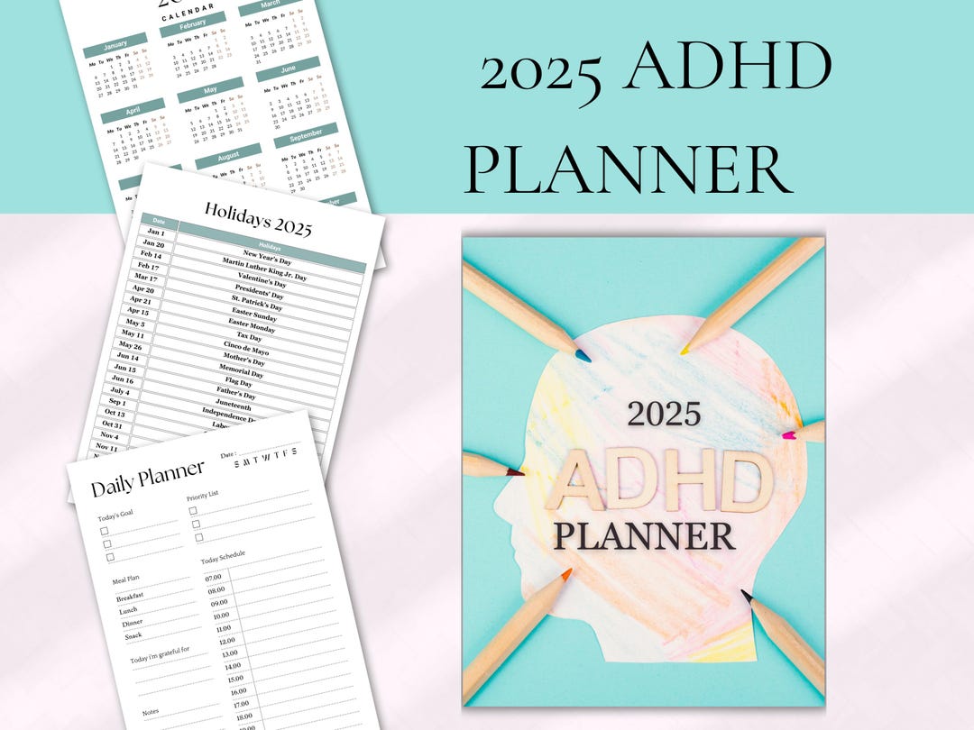ADHD Planner Printable | Executive Function Journal | ADHD Organizer ...