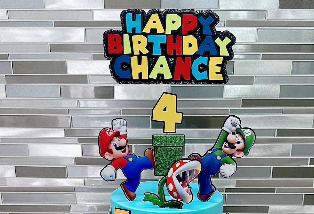 Super Mario Bros Cake Topper, Costume Made - Etsy