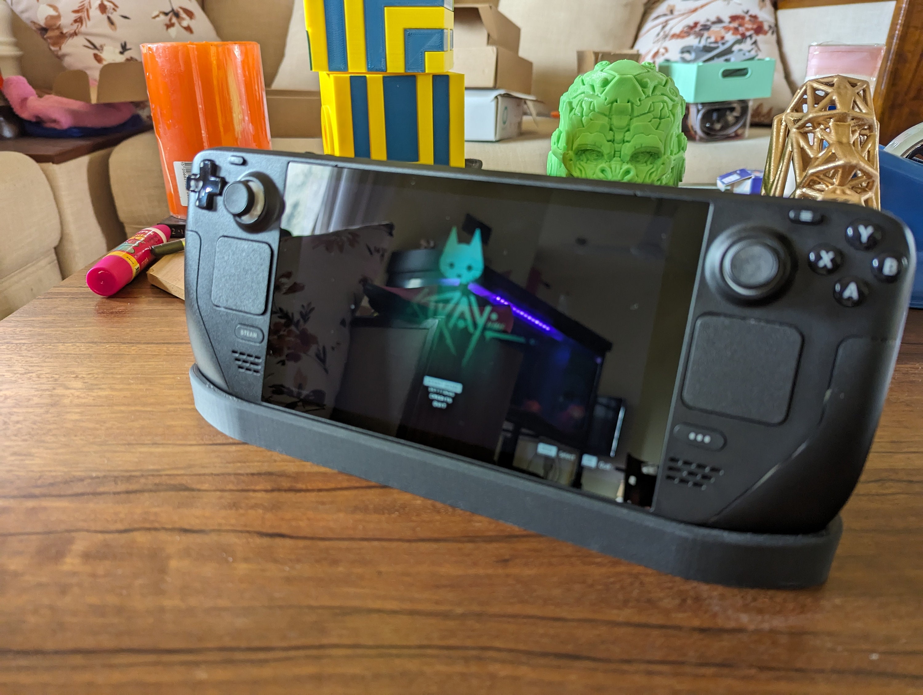 Custom Valve Steam Deck Stand/dock With Stray Game Logo Inlay ...