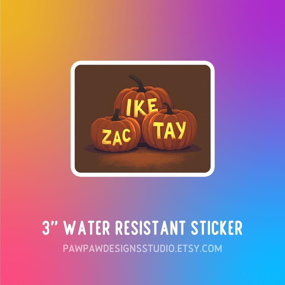 Hanson Halloween 2024 Carved Names Water-resistant Sticker, Hanson ...