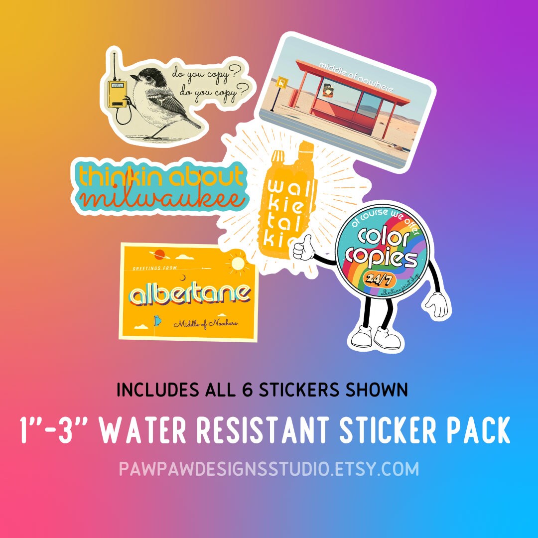 Hanson Man From Milwaukee 6 Sticker PACK Water Resistant Stickers ...