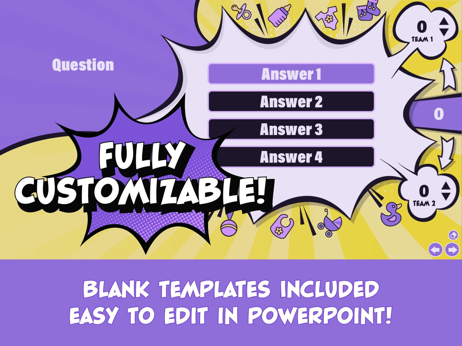 Baby Shower Trivia Game – Interactive Time Bomb Trivia Powerpoint With ...