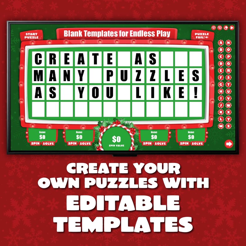 Christmas Spin It to Win It Game – Interactive Powerpoint Party Game W ...
