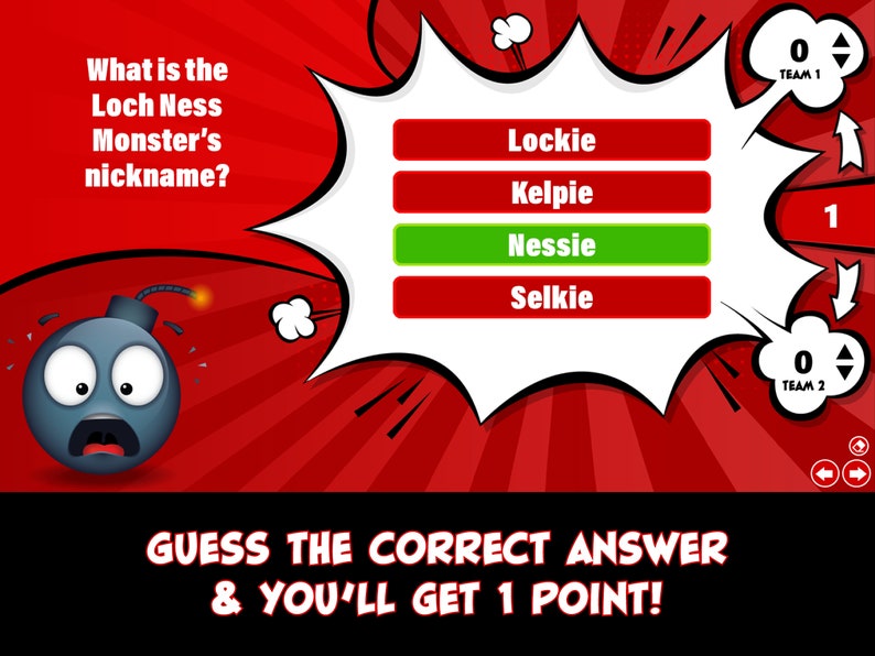Time Bomb Trivia Game | Interactive Editable Powerpoint W/scoreboard ...