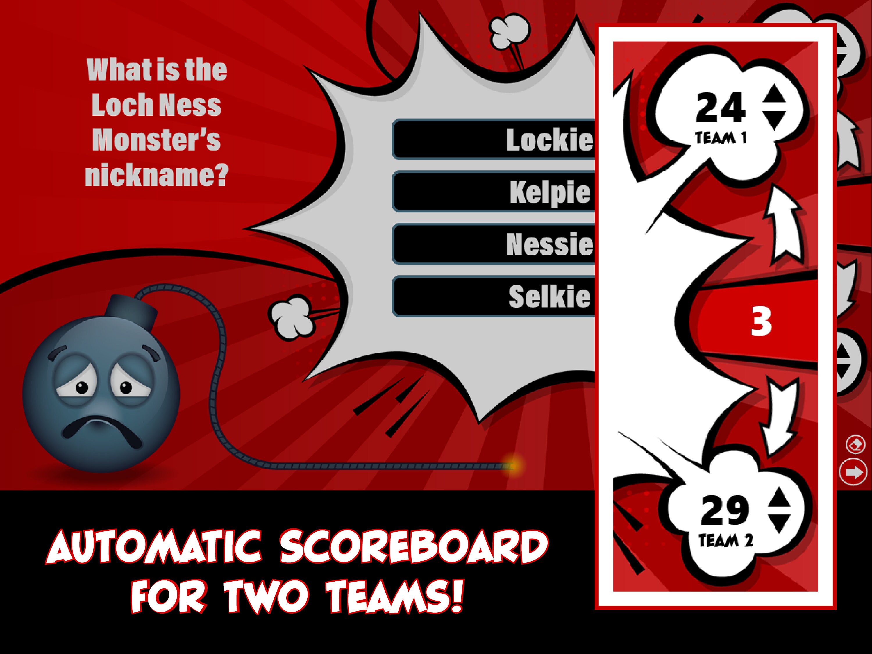 Time Bomb Trivia Game | Interactive Editable Powerpoint W/scoreboard ...
