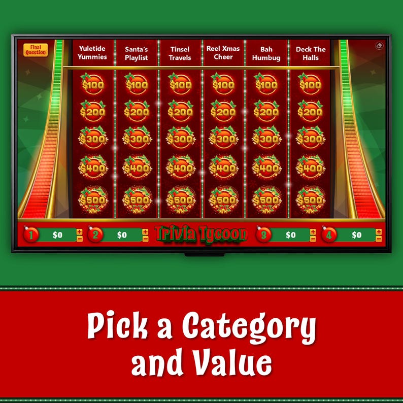Christmas Trivia Tycoon Game – Interactive Powerpoint With Scoreboard ...