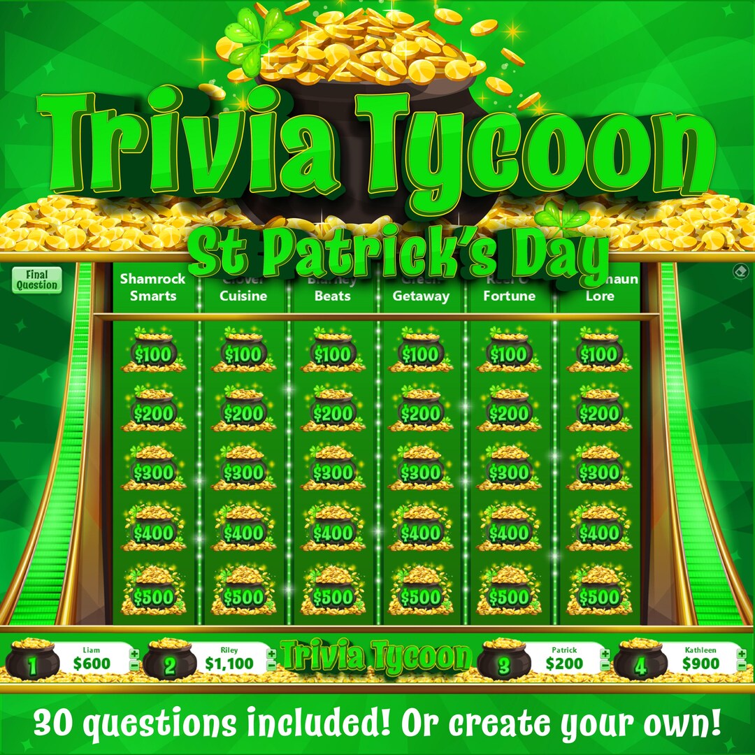 St. Patrick's Day Trivia Tycoon | Interactive Trivia Game Show ...