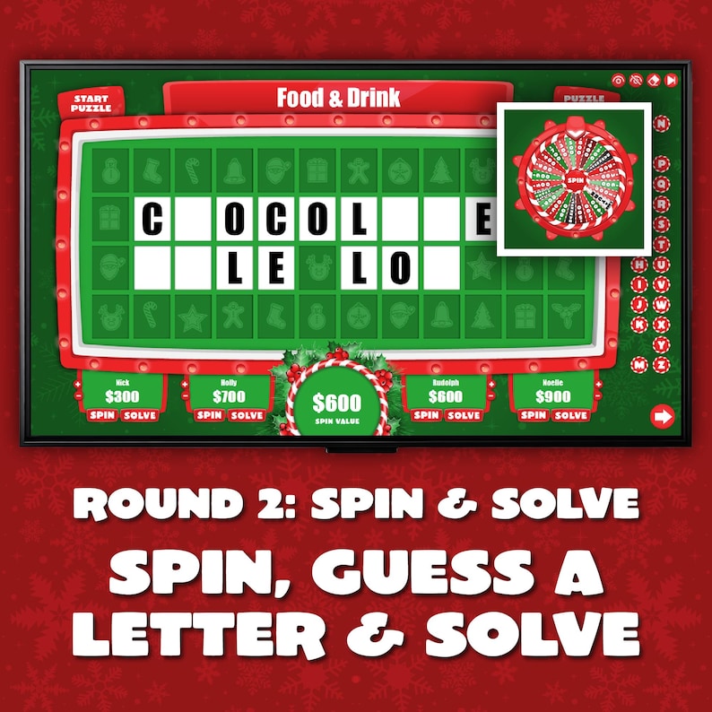 Christmas Spin It to Win It Game – Interactive Powerpoint Party Game W ...