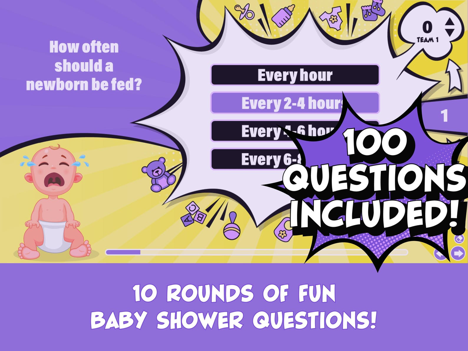 Baby Shower Trivia Game – Interactive Time Bomb Trivia Powerpoint With ...
