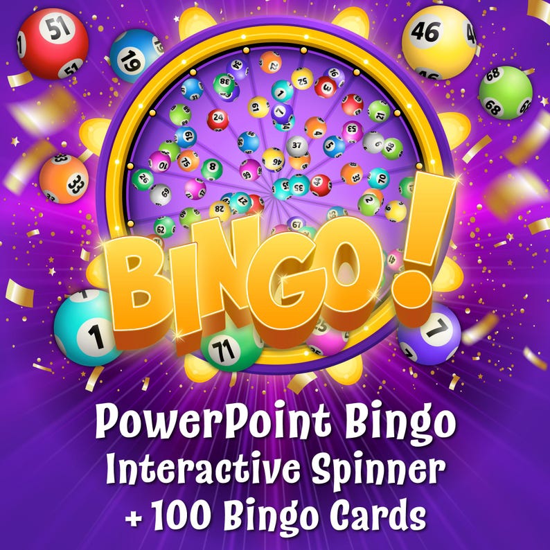 Bingo Powerpoint Game With Interactive Spinner – Printable & Digital ...