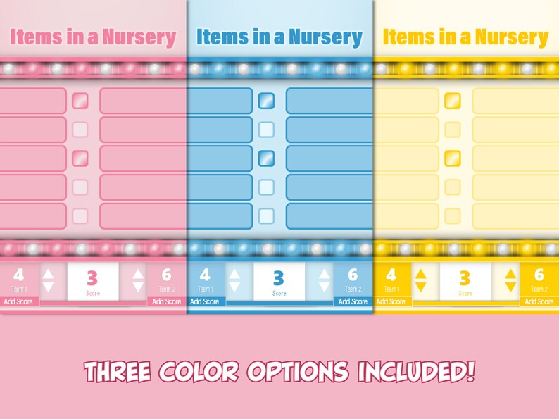 Baby Shower Word Burst Game – Powerpoint Game – Customizable With Timer ...