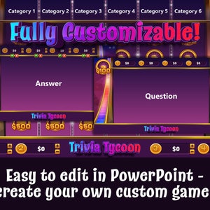 Editable Trivia Game Template – Trivia Tycoon Interactive Powerpoint W ...