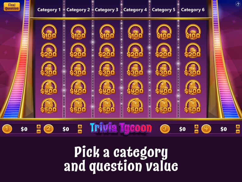 Editable Trivia Game Template – Trivia Tycoon Interactive Powerpoint W ...