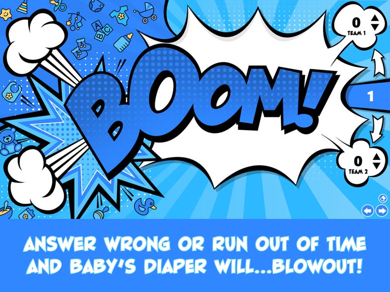 Baby Shower Trivia Game – Interactive Time Bomb Trivia Powerpoint With ...