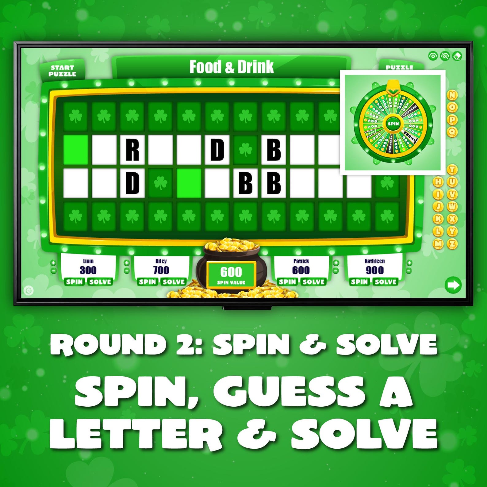 St. Patrick's Day Powerpoint Word Game – Spin It to Win It With 3 ...