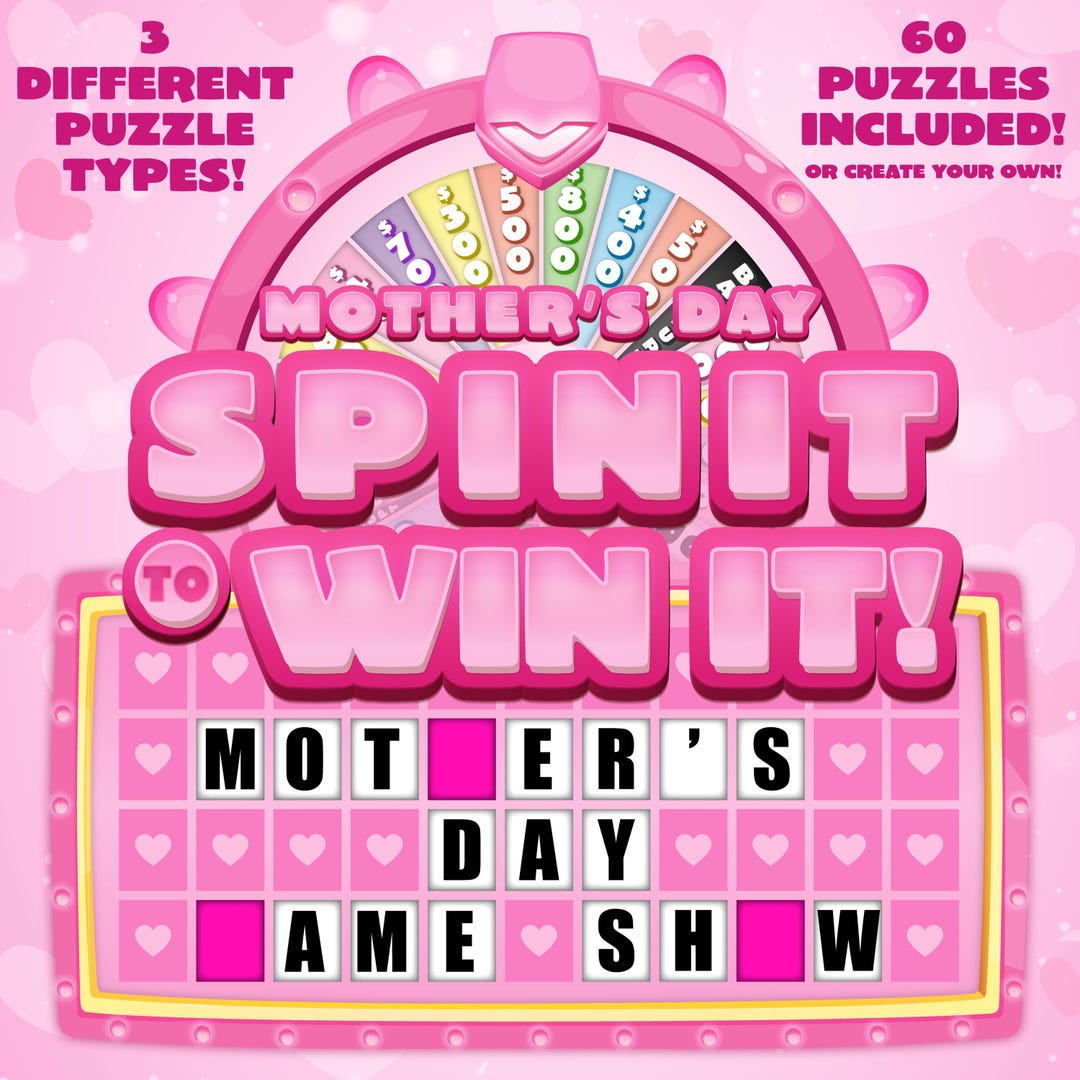 Mother's Day Game Show | Spin It to Win It | Editable Interactive ...