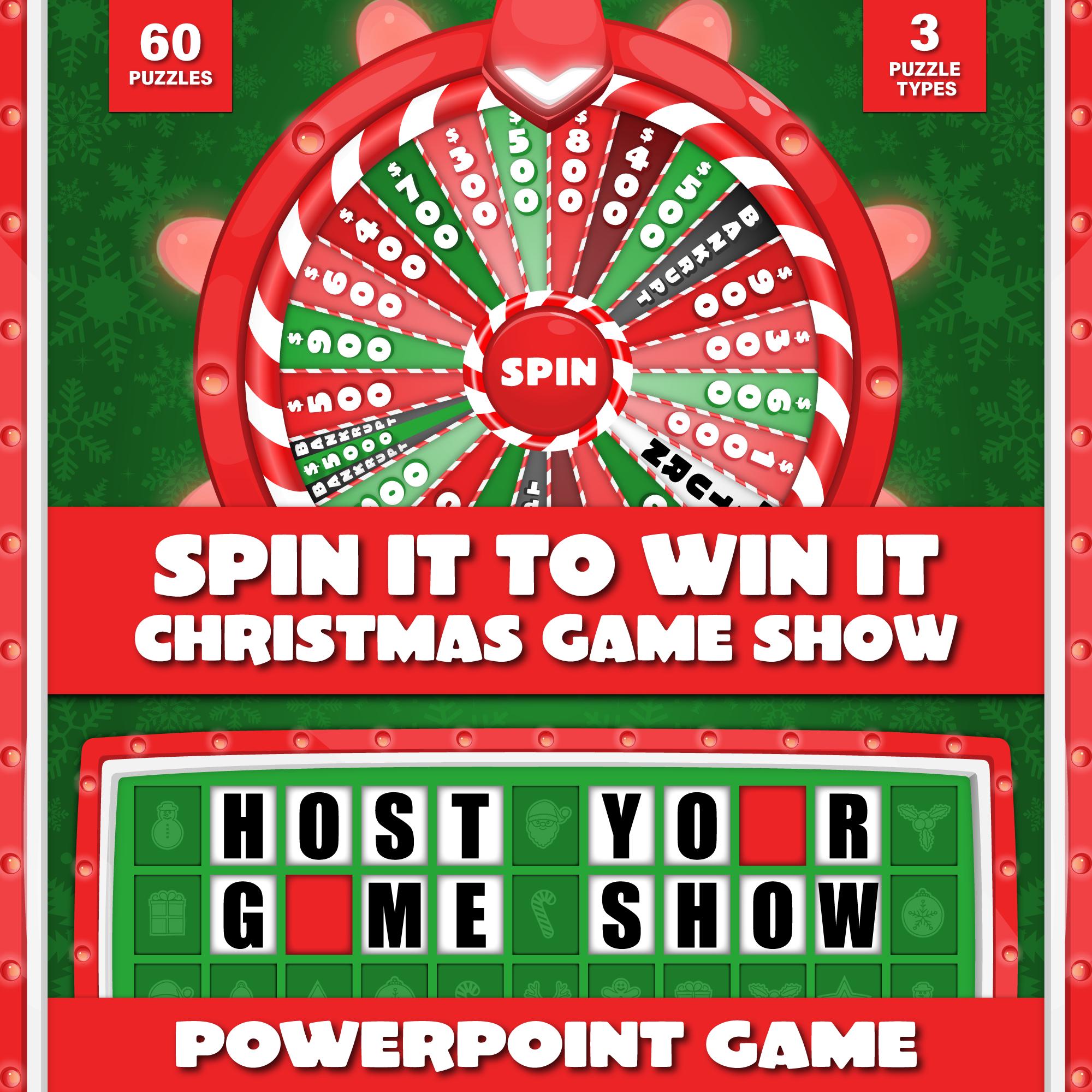 Christmas Spin It to Win It Game – Interactive Powerpoint Party Game W ...