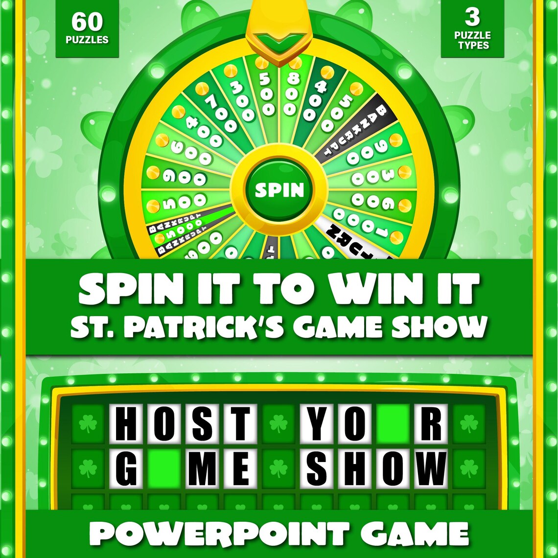 St. Patrick's Day Powerpoint Word Game – Spin It to Win It With 3 ...
