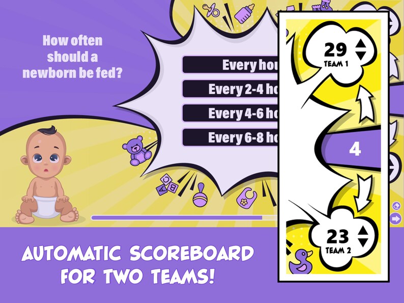 Baby Shower Trivia Game – Interactive Time Bomb Trivia Powerpoint With ...