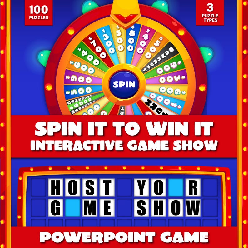 Spin It to Win It Game – Interactive Powerpoint W/scoreboard (family ...