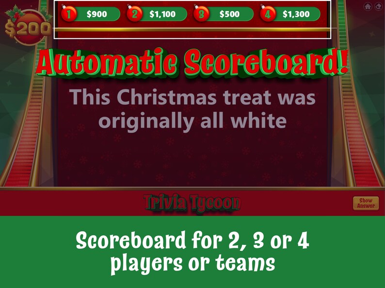 Christmas Trivia Tycoon | Interactive Holiday Game | Editable ...