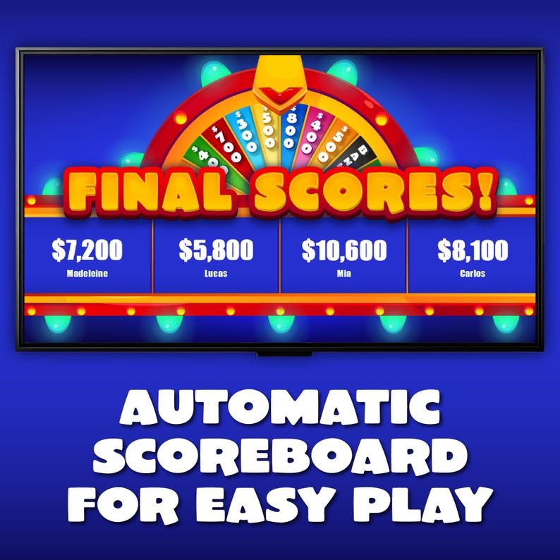 Spin It to Win It Game – Interactive Powerpoint W/scoreboard (family ...