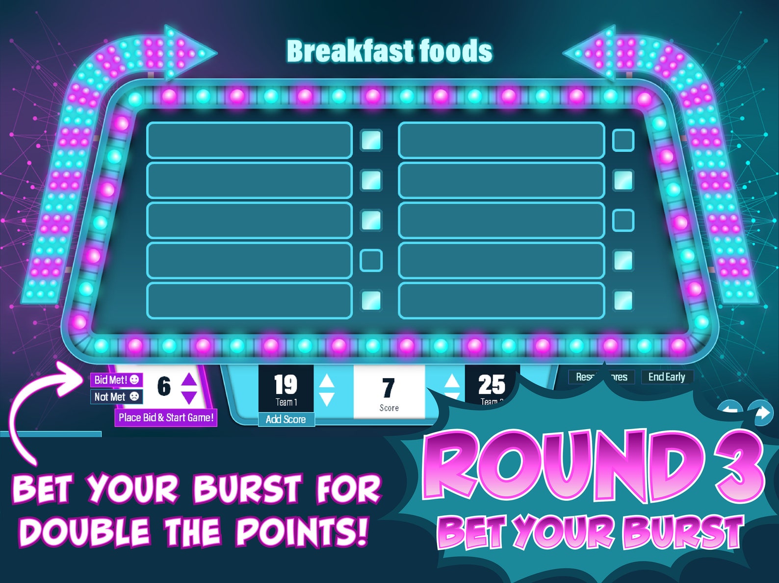 Word Burst Word Game – Interactive Powerpoint With Scoreboard (family ...