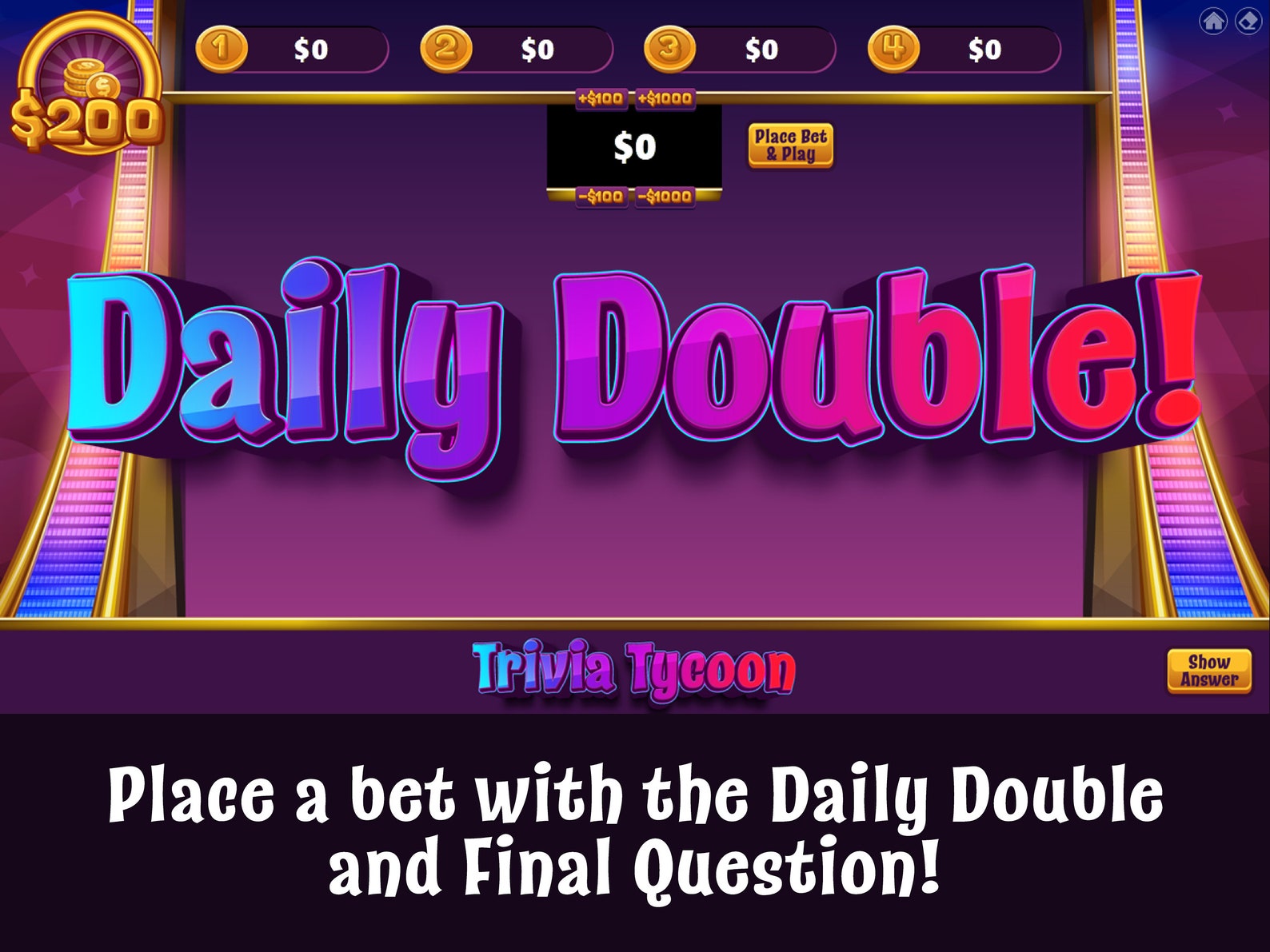 Editable Trivia Game Template – Trivia Tycoon Interactive Powerpoint W ...