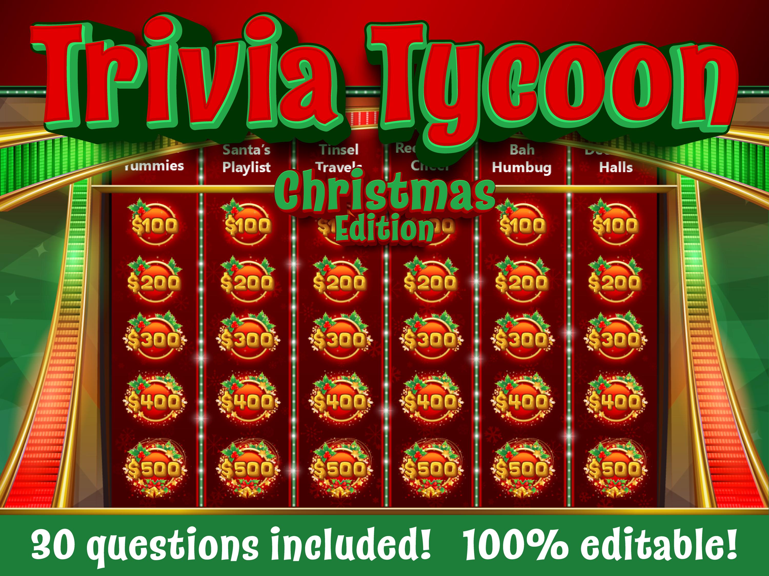 Christmas Trivia Tycoon | Interactive Holiday Game | Editable ...