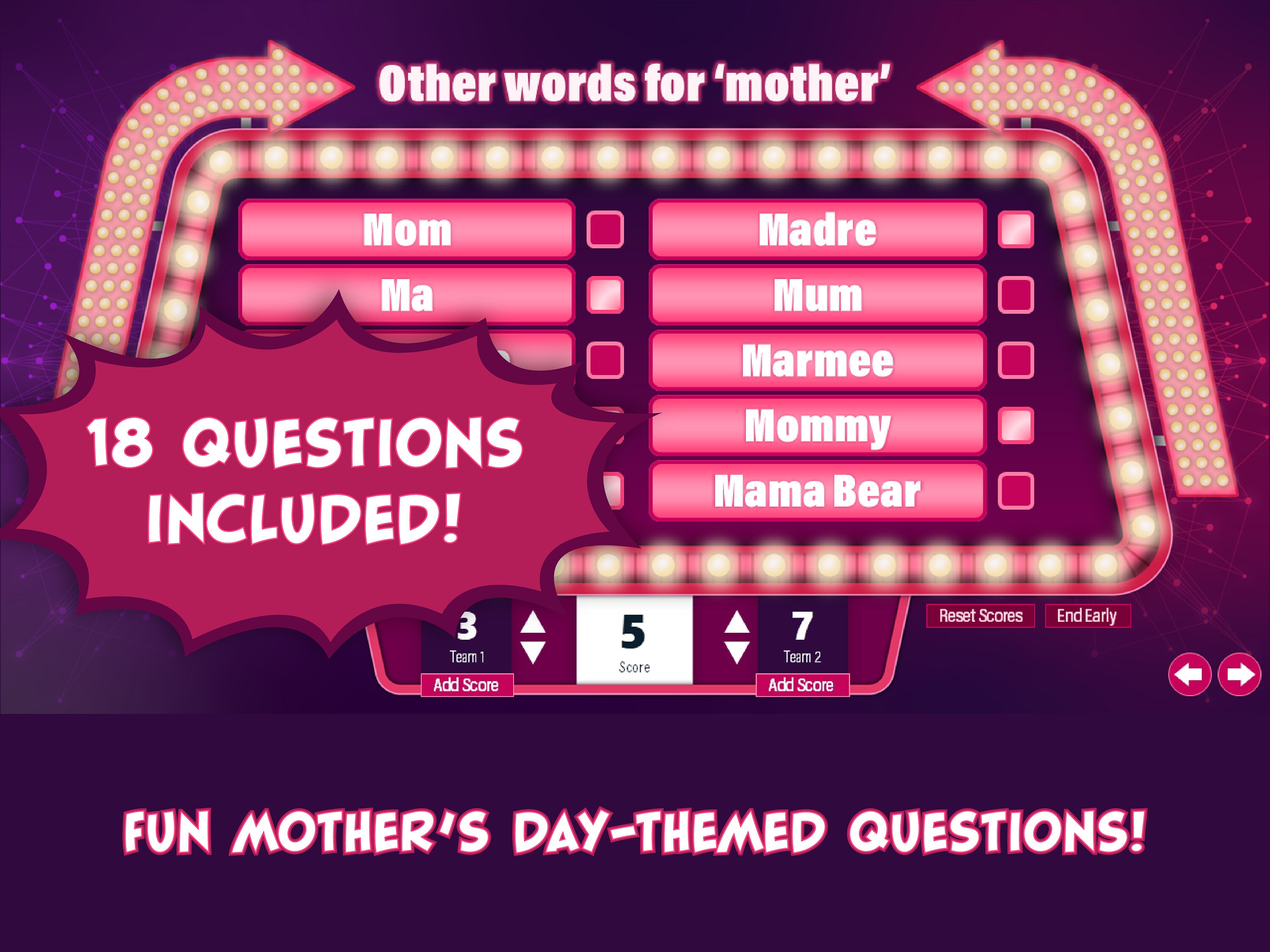 Mother’s Day Word Burst Game – Powerpoint Game – Customizable With ...