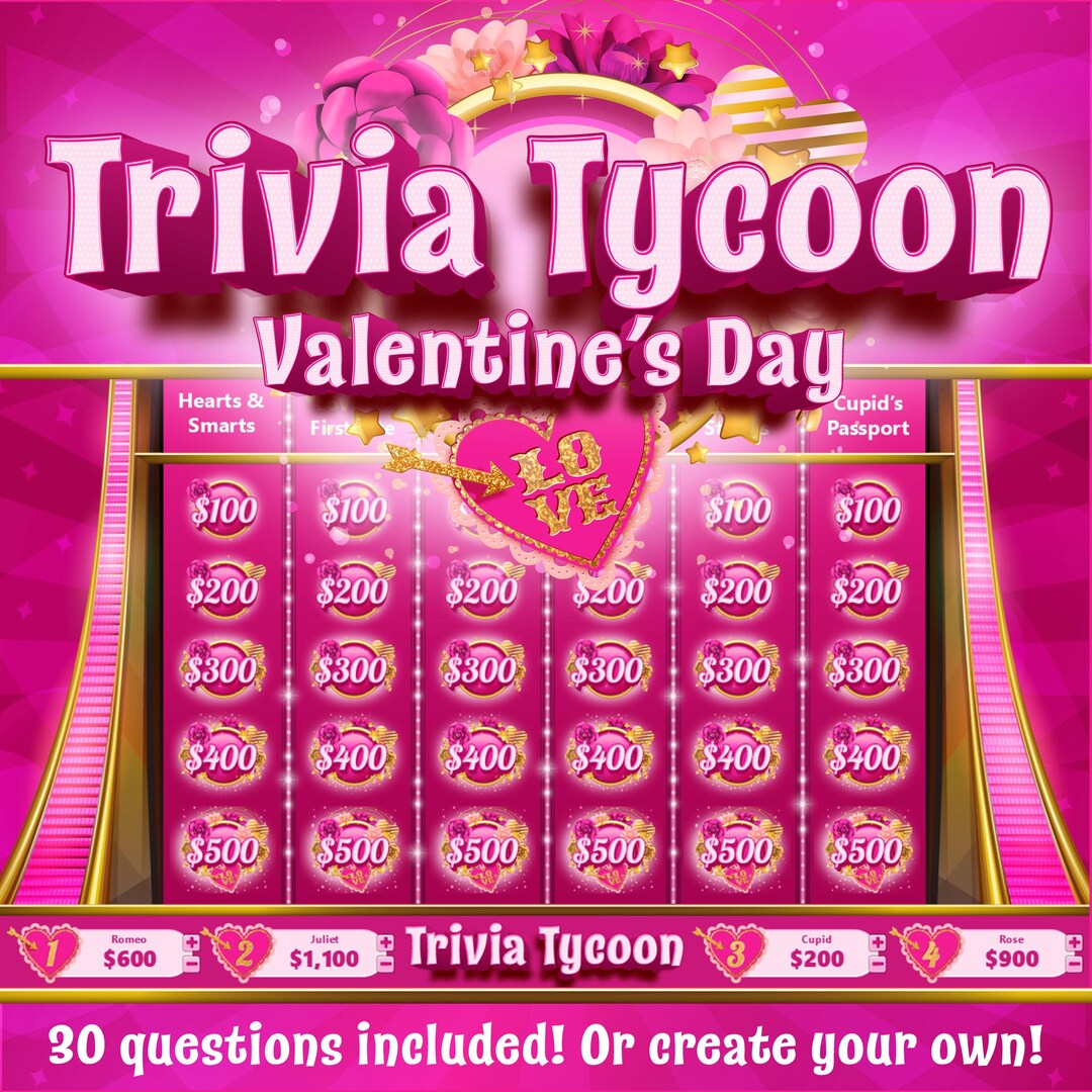 Valentine's Day Trivia Game | Trivia Tycoon | Interactive Powerpoint ...