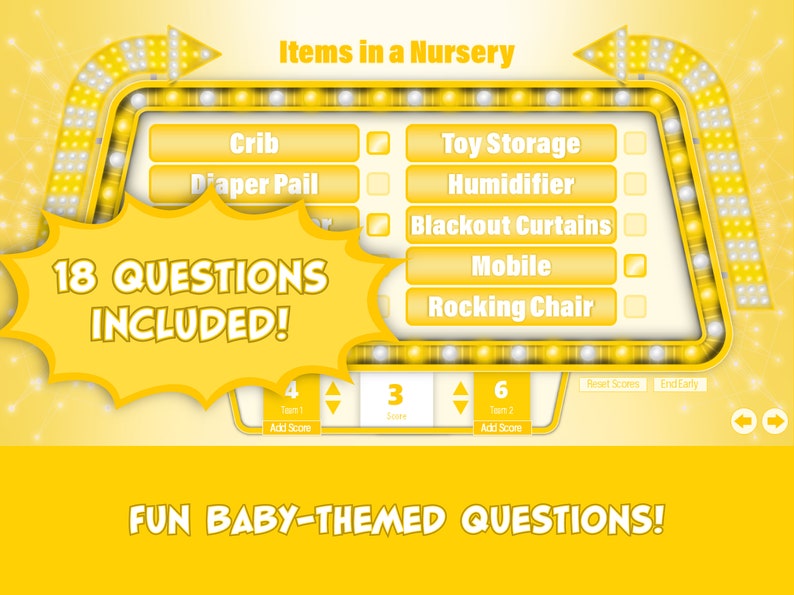 Baby Shower Word Burst Game – Powerpoint Game – Customizable With Timer ...